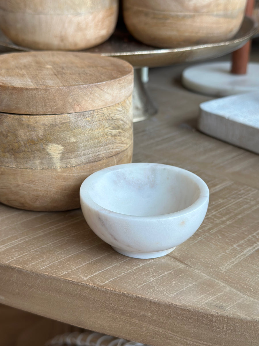 White Marble Pinch Pot – Modern Cottage Tulsa, OK
